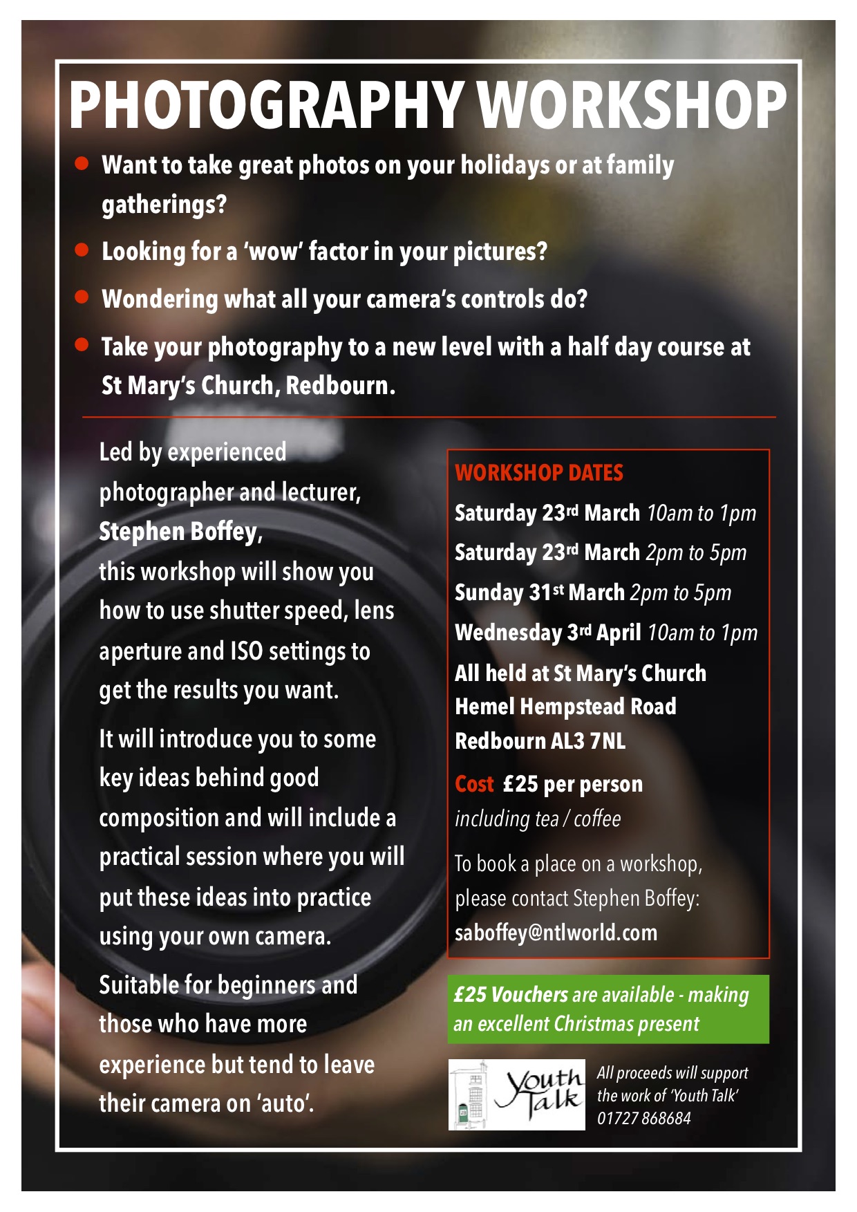 Charity Photography Workshops at St Mary’s | St Mary's Church, Redbourn